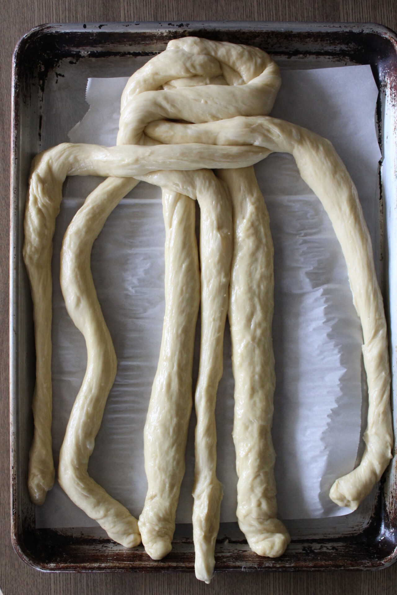 Easy 6 Strand Challah | The Frayed Apron