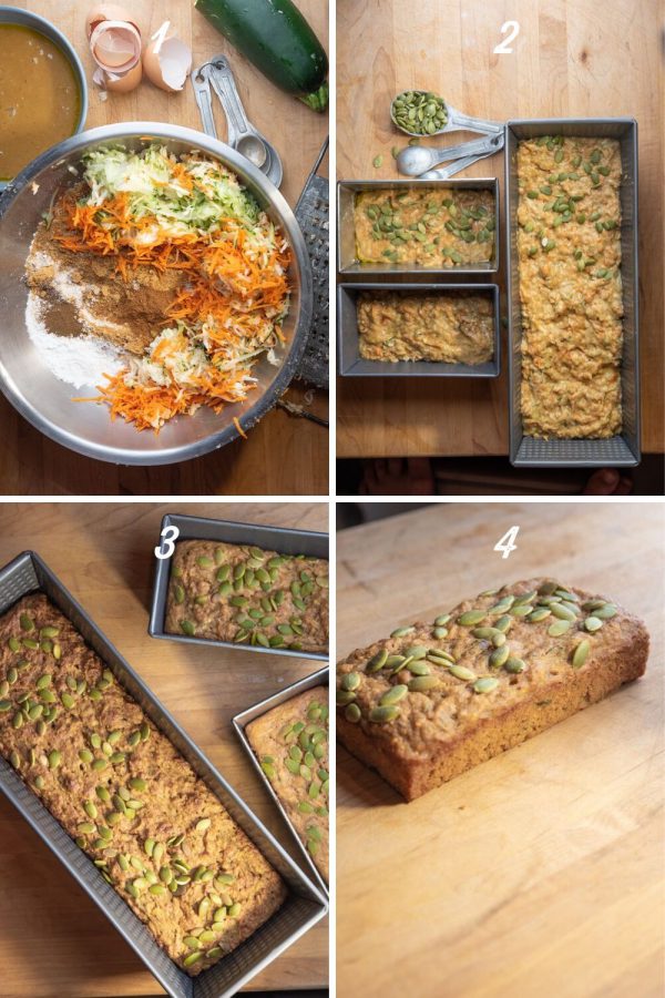 Healthy and Moist Zucchini-Carrot-Parsnip Bread | The Frayed Apron