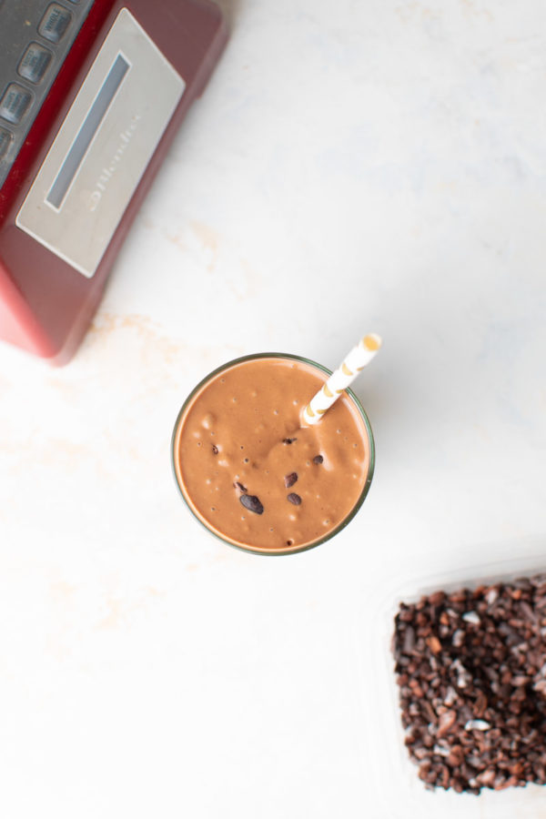 Healthy Chocolate Smoothie Shake | The Frayed Apron