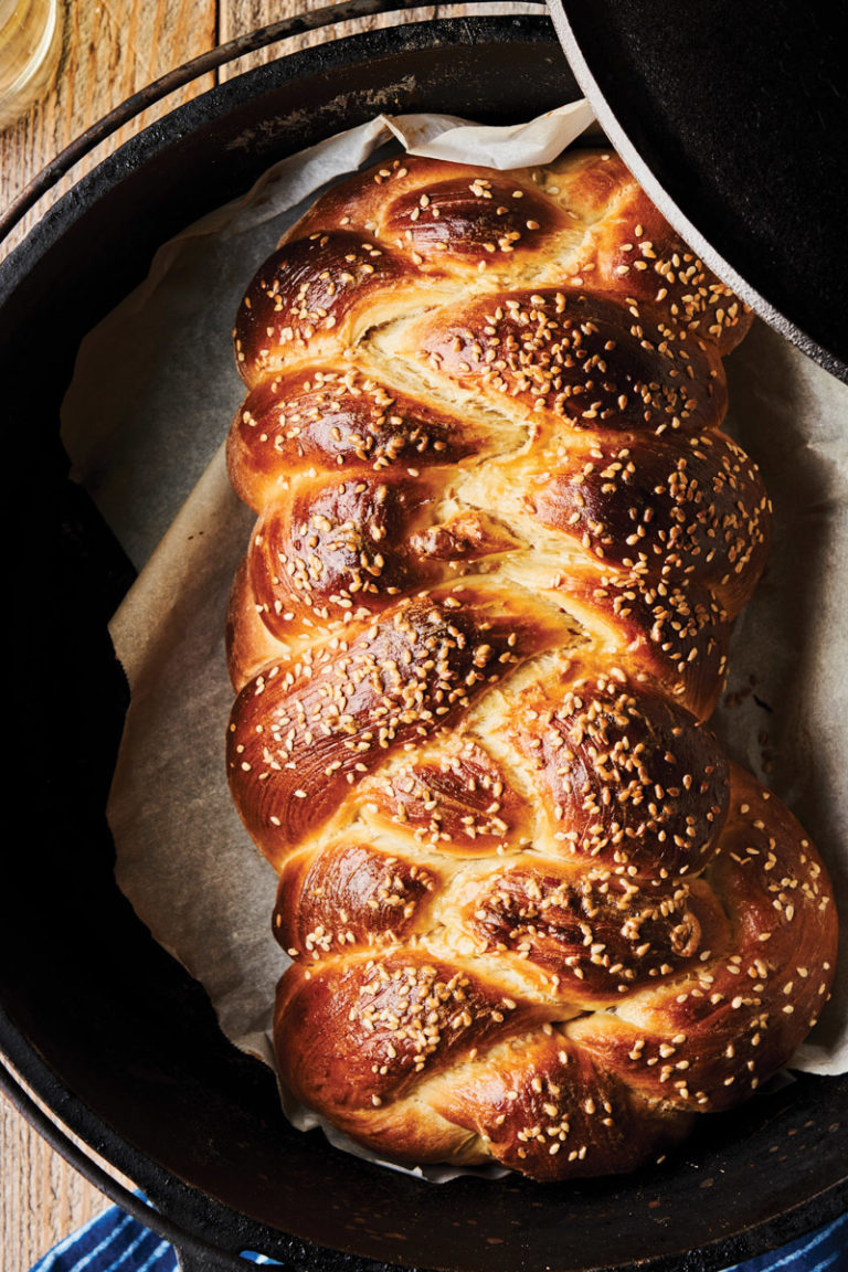 Braided Saffron Challah Bread | The Frayed Apron
