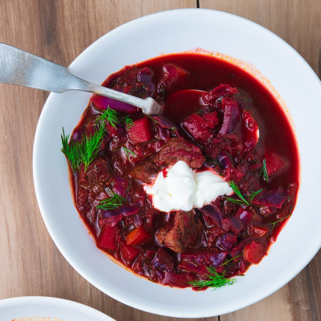 Borscht with Lamb and Beets | The Frayed Apron