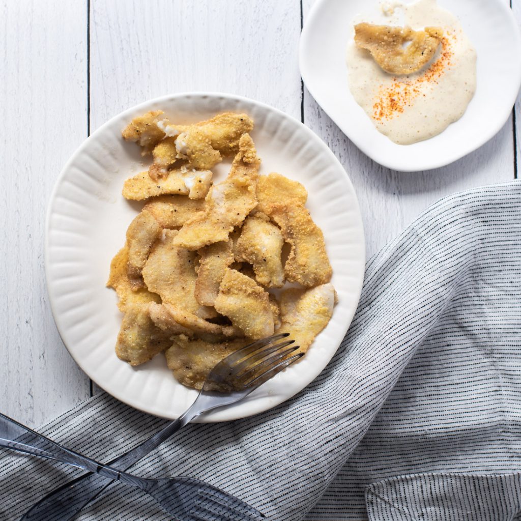 Pan-Fried Bluegill with Lemon Aioli | The Frayed Apron