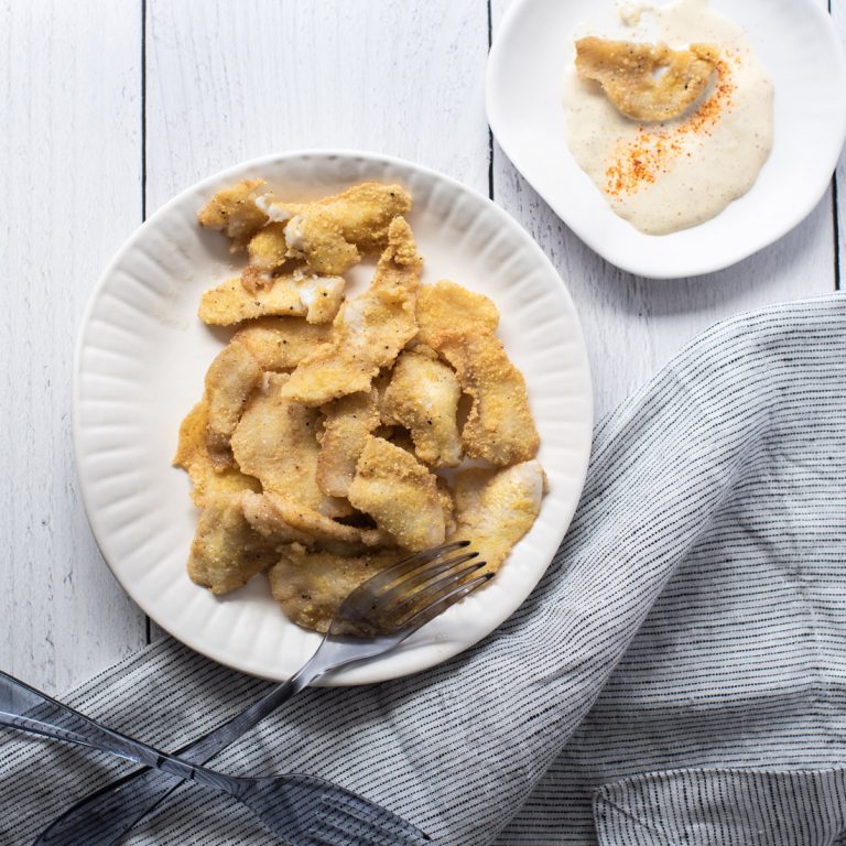 Pan-Fried Bluegill with Lemon Aioli | The Frayed Apron