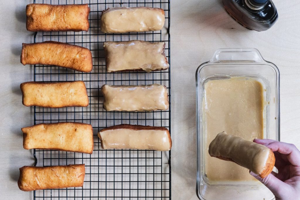 Long John Donuts with Maple Glaze | The Frayed Apron