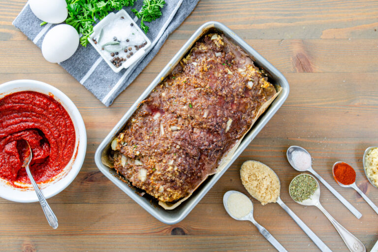Unbelievably Juicy Meatloaf with Brown Sugar Tomato Glaze | The Frayed ...