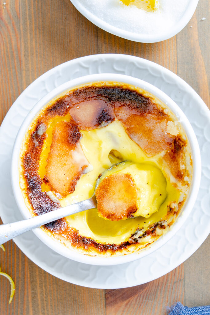 Vanilla Crème Brulee with Lemon Recipe | The Frayed Apron