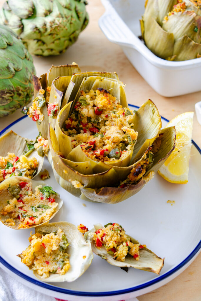 Stuffed Artichokes (Gluten-Free, Vegan) | The Frayed Apron